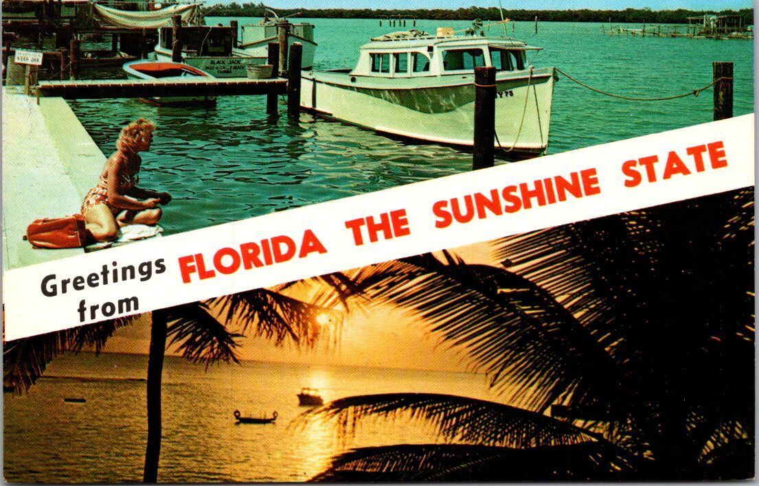 Florida Greetings From The Sunshine State Split View | United States ...