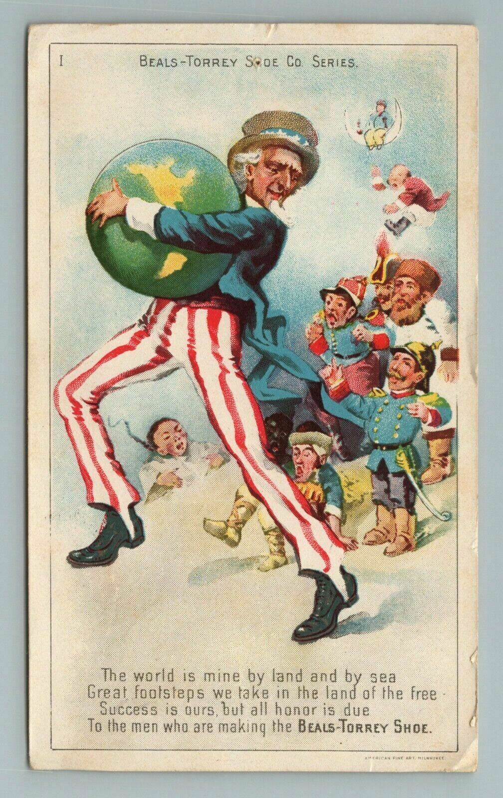 1880 - 1890 Uncle Sam Earth Beals Torrey Shoe Co Series 1 Victorian ...