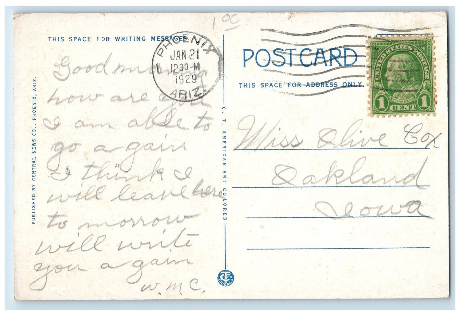 1929 Arizona Deaconess Hospital Building Classic Car Phoenix Arizona AZ ...