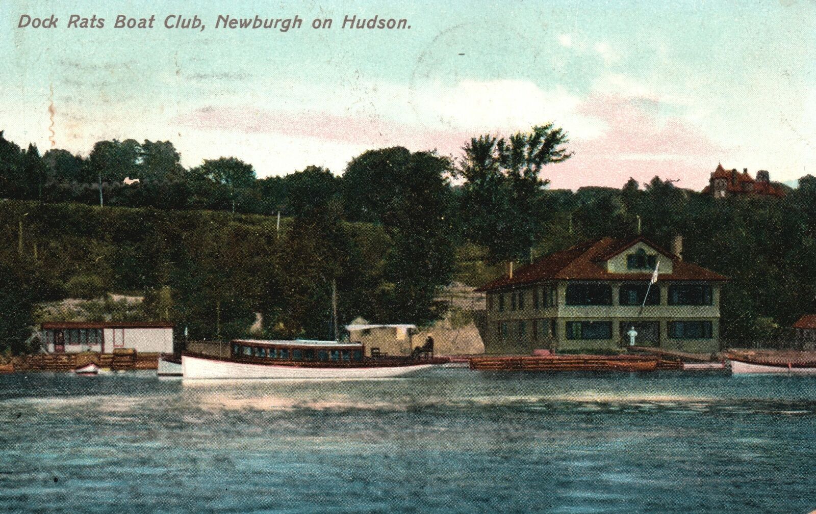Vintage Postcard 1908 Dock Rats Boat Club Newburgh On Hudson New York ...