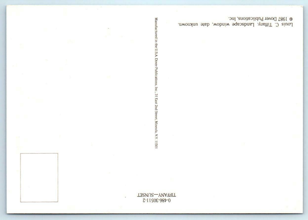 3 Postcards TIFFANY STAINED GLASS WINDOWS 1987 Landscape, Fenway ...