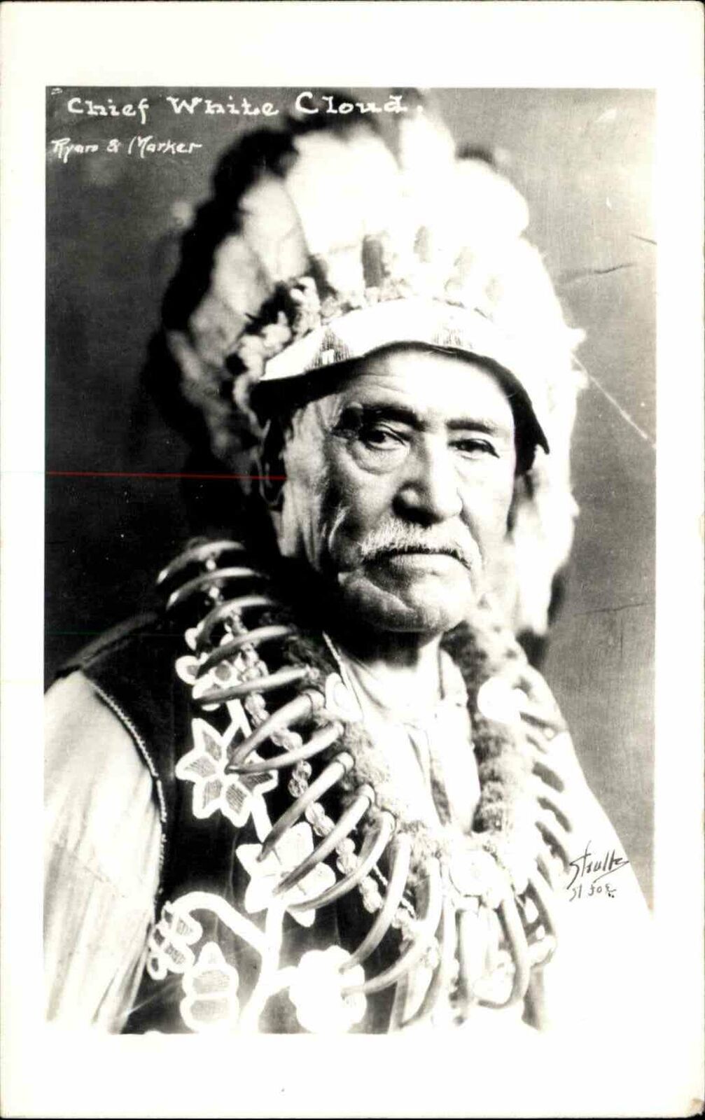 Native American Indian Chief White Cloud c1950s Real Photo Postcard ...