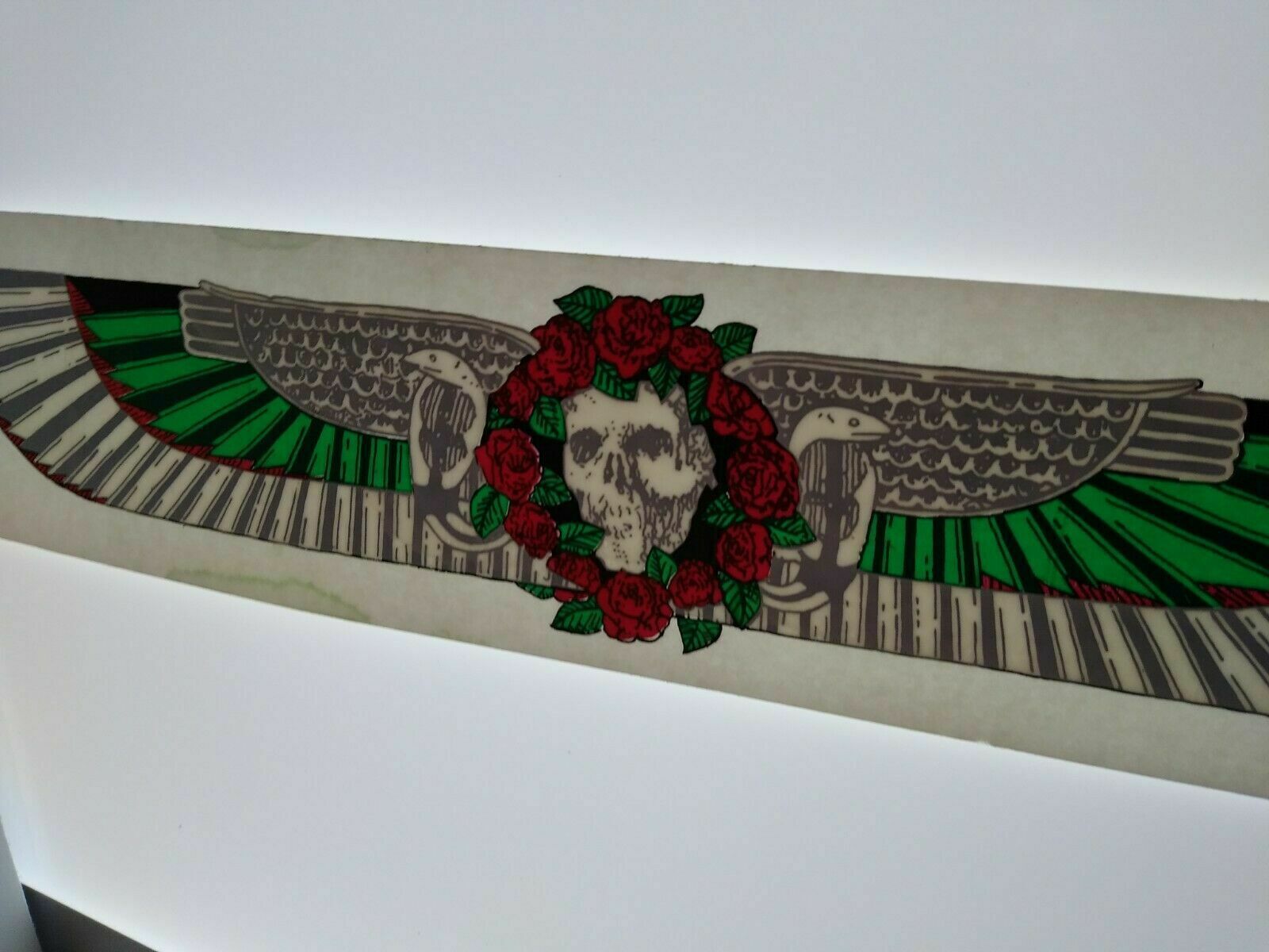 Grateful Dead Skull Roses Snakes Wings Original 1980s Car Window Decal ...