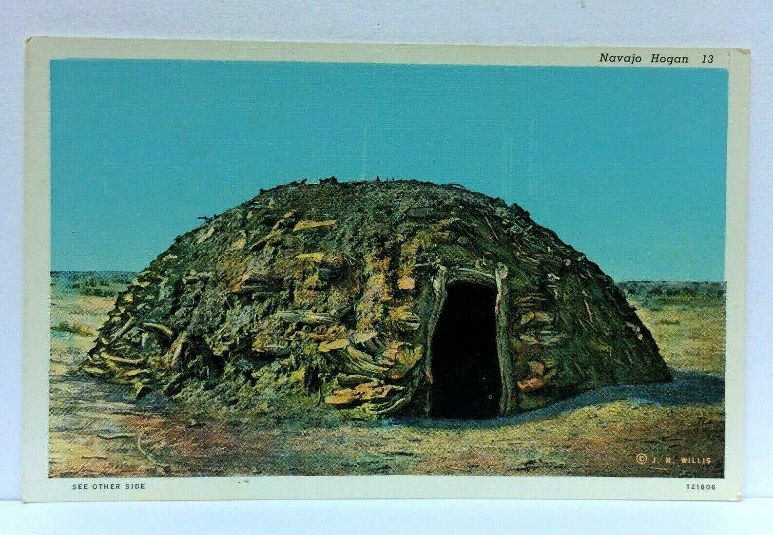 Native American Indian Navajo Hogan Stick & Mud House Vintage Postcard ...