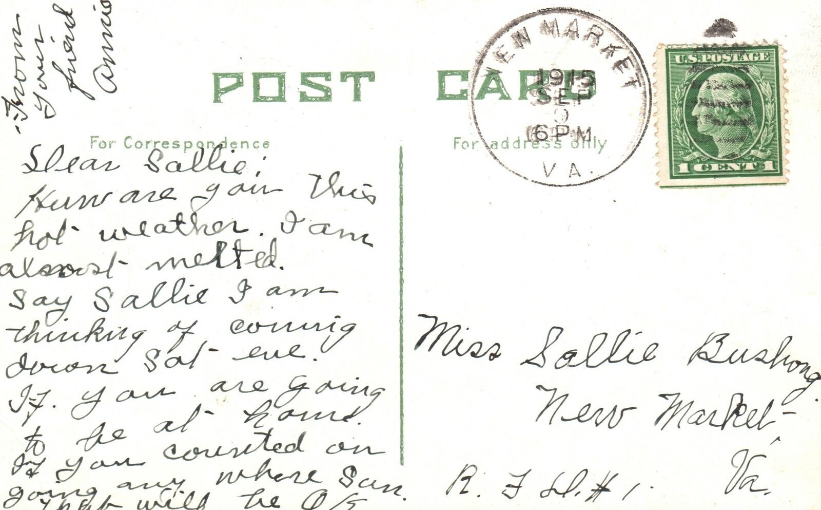 Vintage Postcard 1910's Friendship Card Landscape Messages Wishes ...