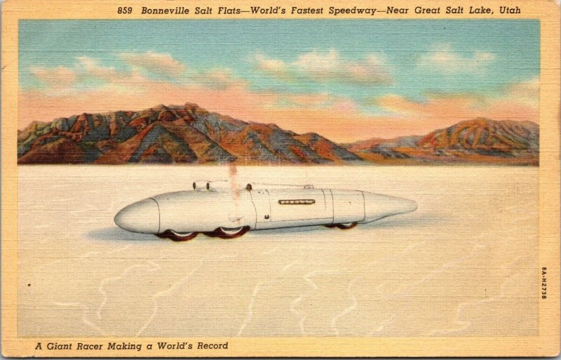 Vintage Bonneville Salt Flats, "World's Fastest Speedway," Utah ...