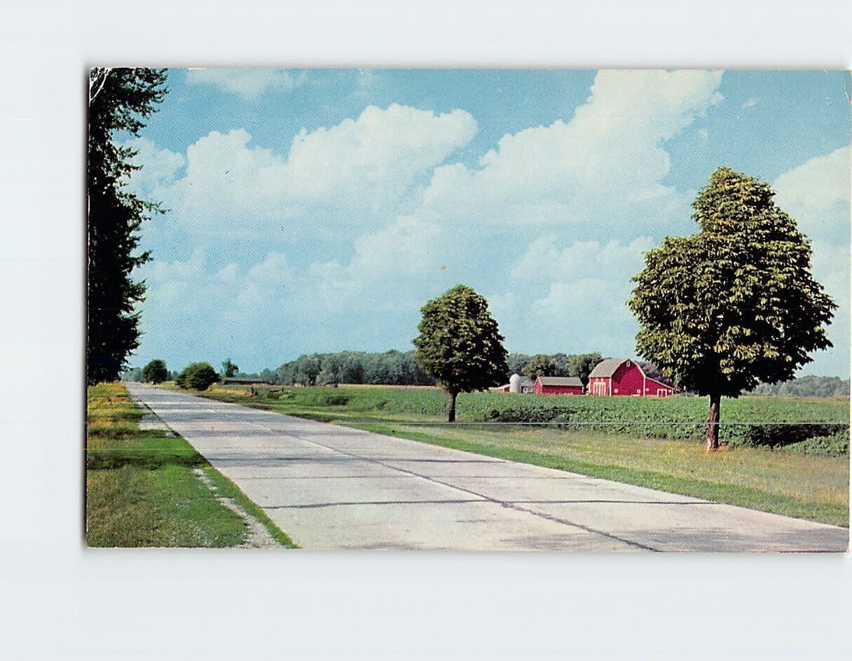 Postcard Beautiful Countryside Scene Farm with a Red Barn | Other ...