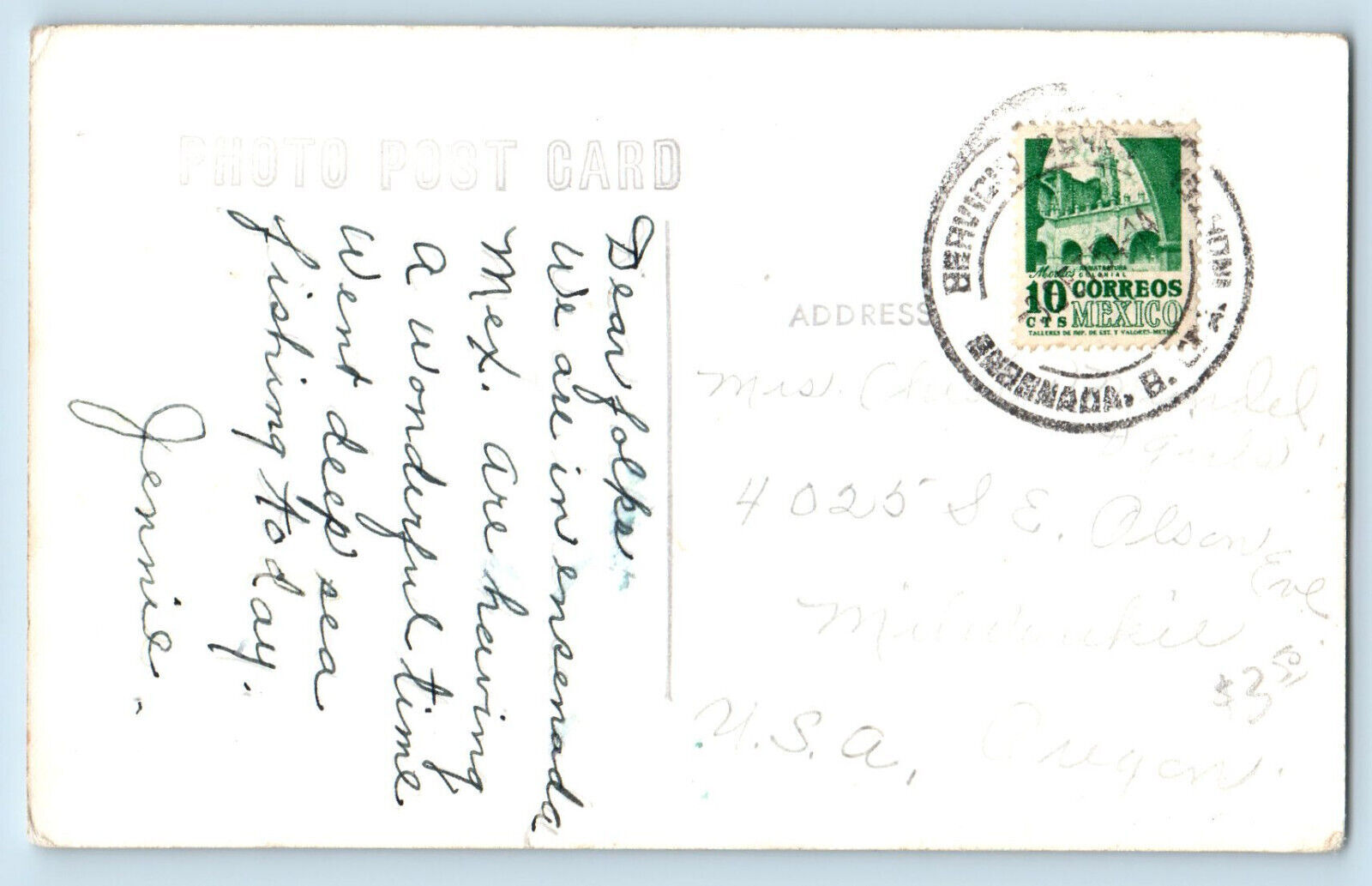 Ensenada Baja California Mexico Postcard Motel Casa Del Sol c1950's ...