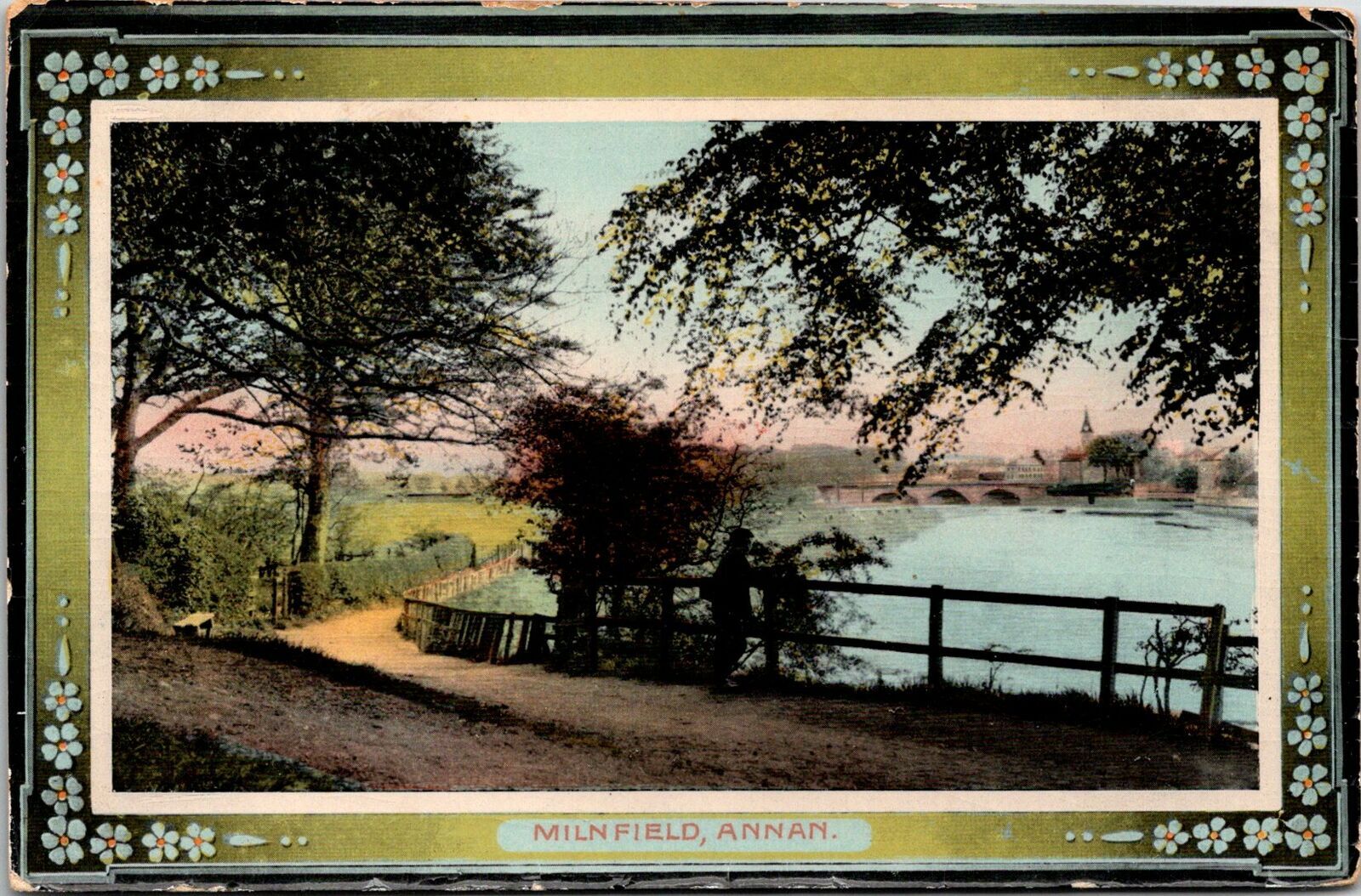 Vintage Postcard "Dear Aunt Dod" Pathway at Milnfield Parish of Anna ...