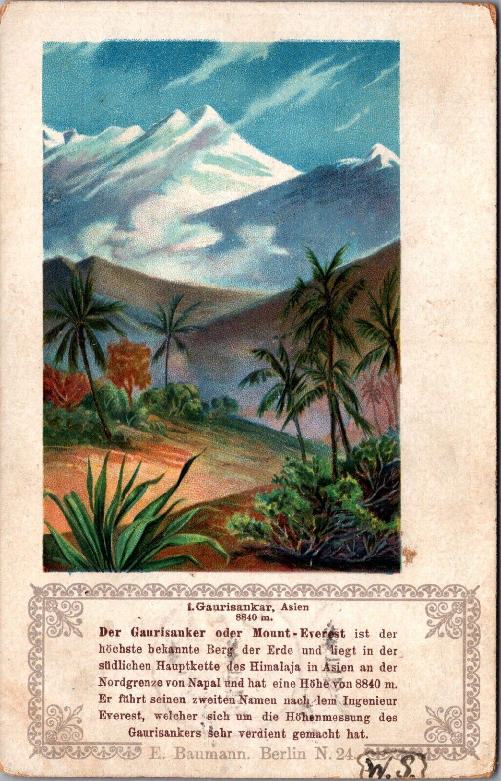 Himalaya The Gauri's Anchor Or Mount Everest Vintage Postcard 09.95 ...