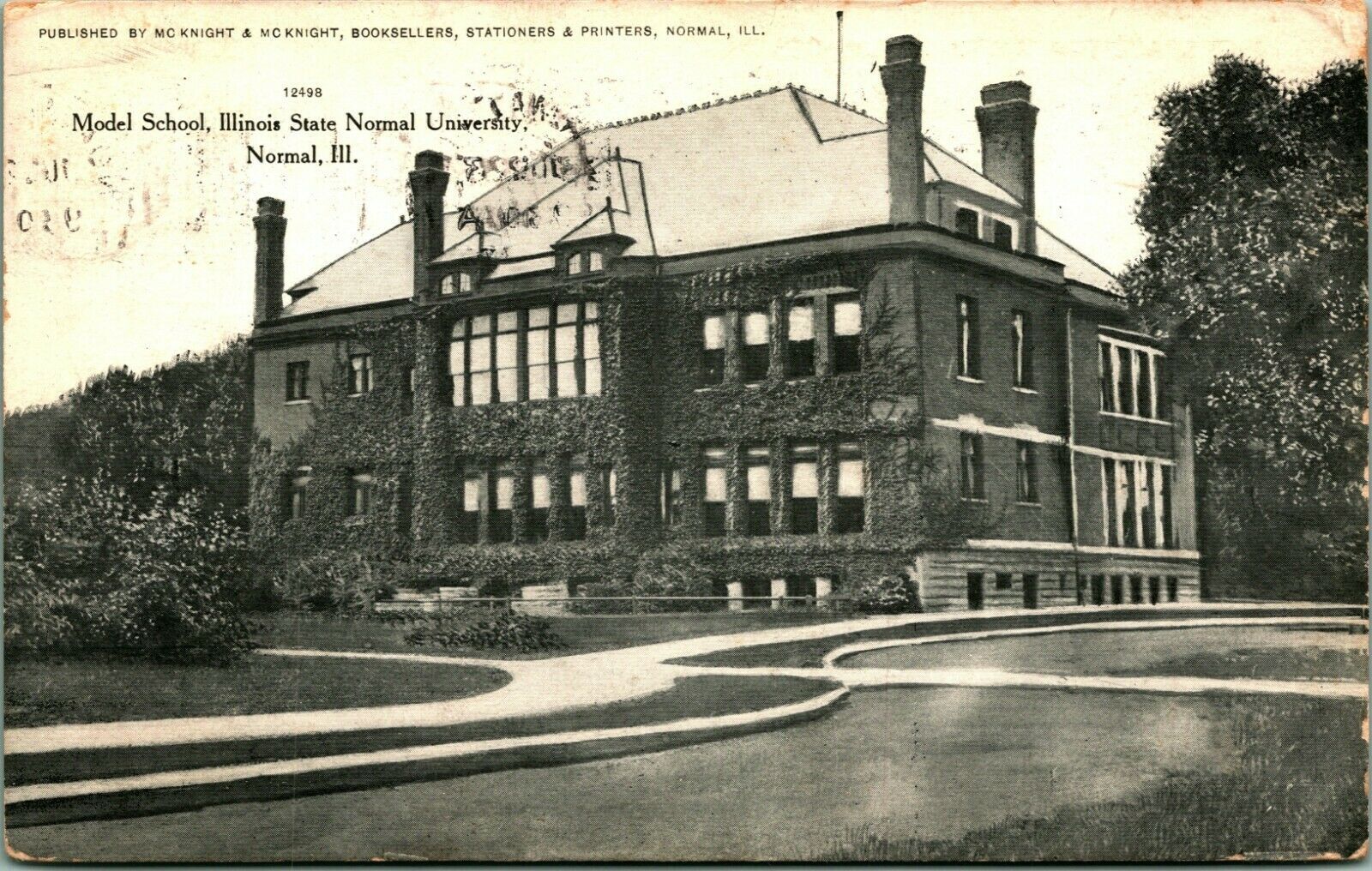 Modèle École Illinois État Normal Université Normal Il 1910 DB Carte ...