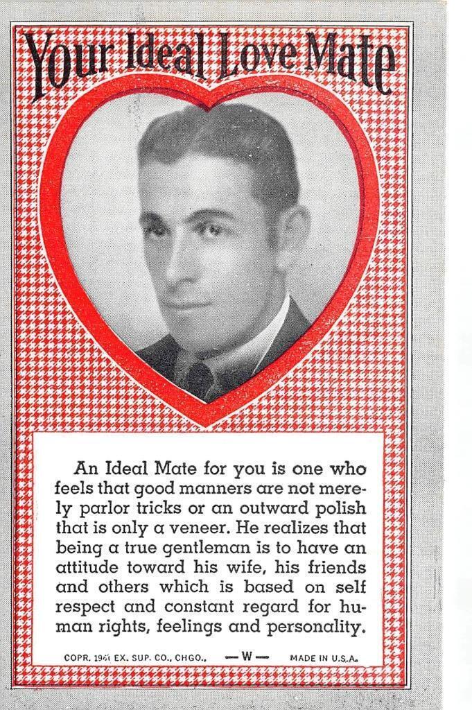 3~1941 Arcade Cards YOUR IDEAL LOVE MATE Handsome Men~Personality ...