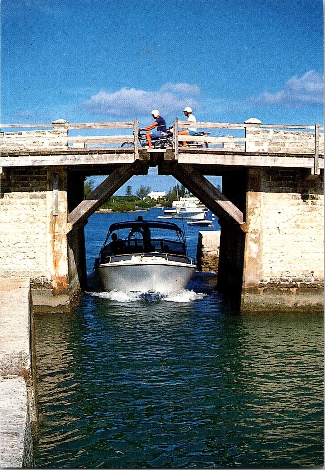 Somerset Smallest Bridge Bermuda Ocean Boat Water Landscape Chrome WOB ...