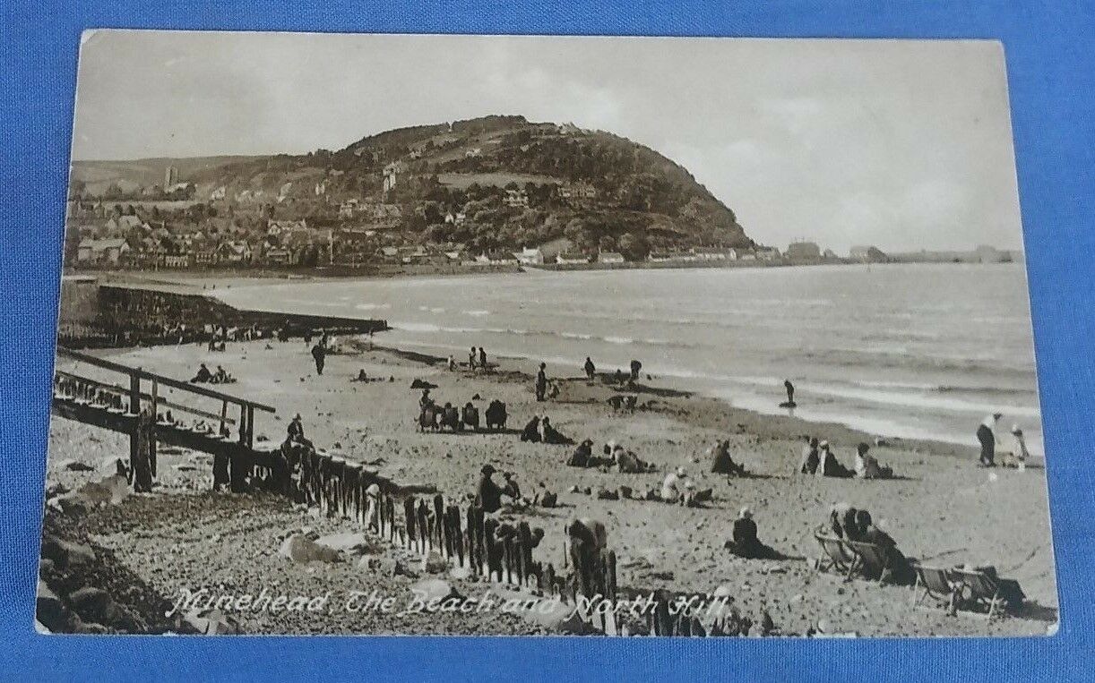 Vintage Frith's Postcard Minehead The Beach And North Hill Somerset B1B ...