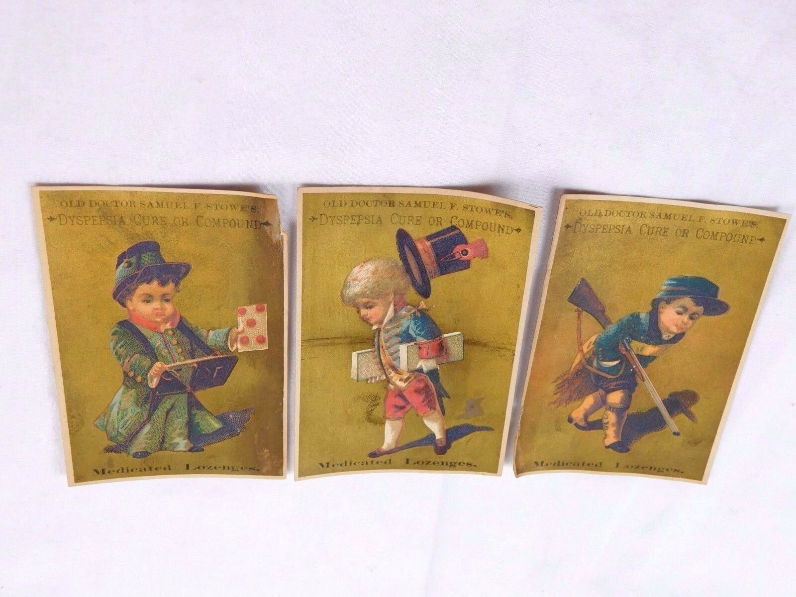 Lot of 3 Victorian Trade Cards Boys Civil War Soldier Rifle Playing ...