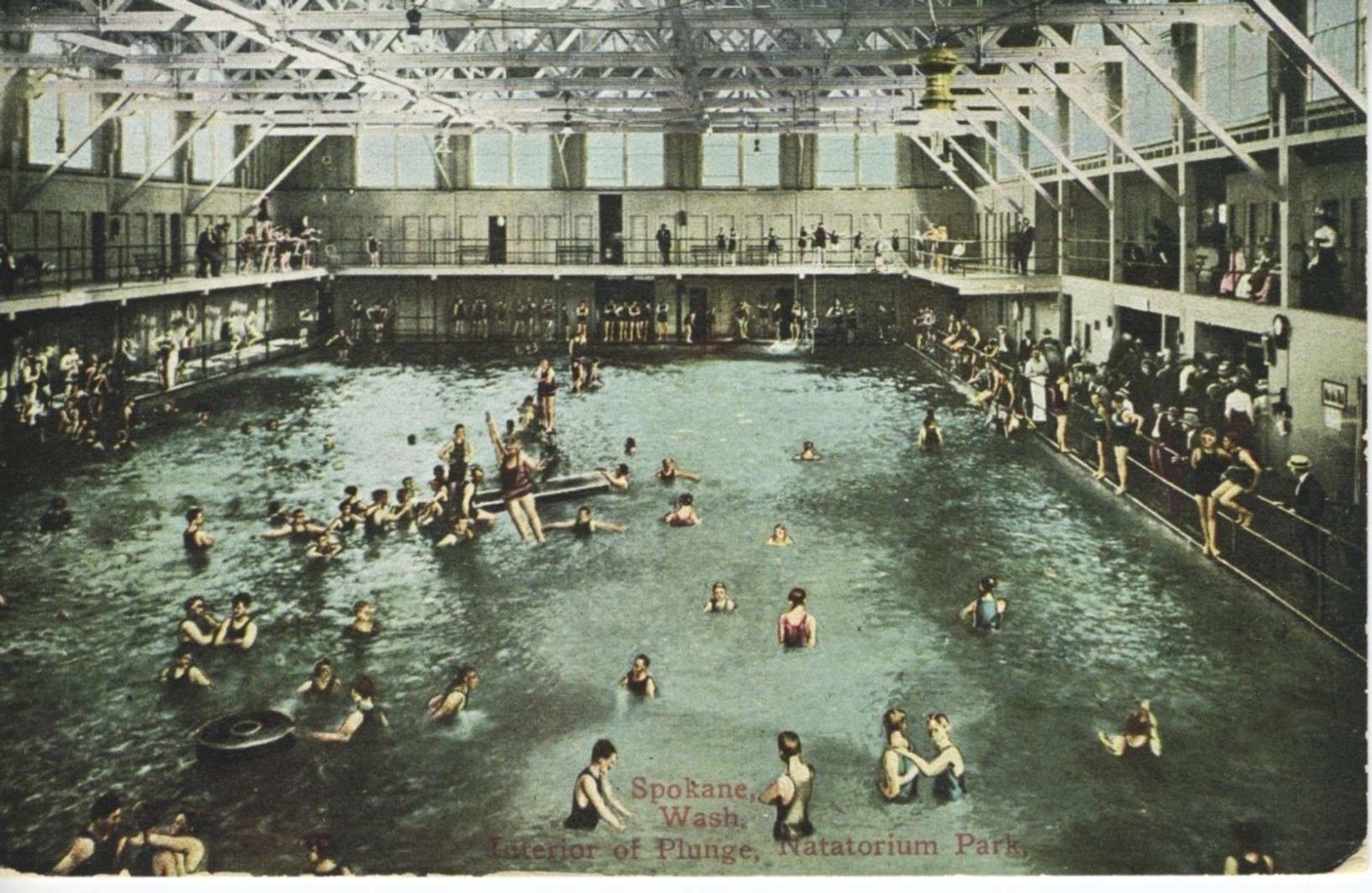 Interior Of Plunge Natatorium Park Spokane WA Washington Unused ...