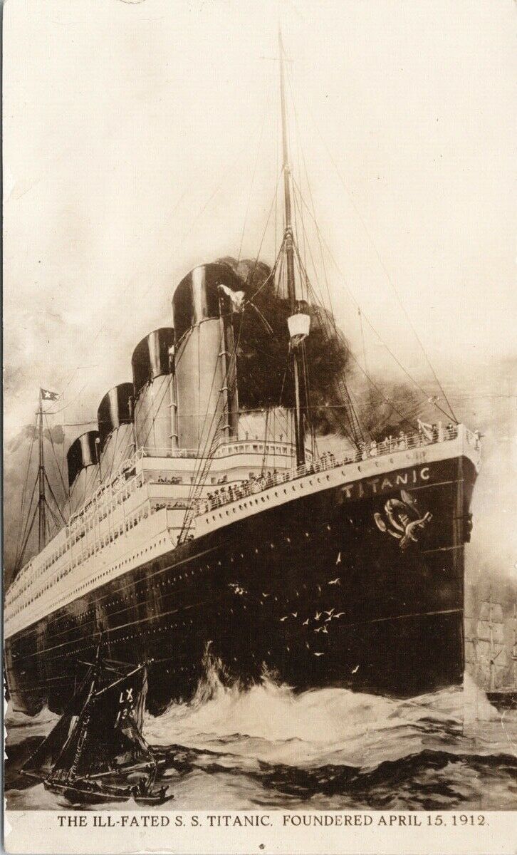 SS Titanic Ship Foundered 1912 UNUSED Real Photo Postcard E55 | Topics ...