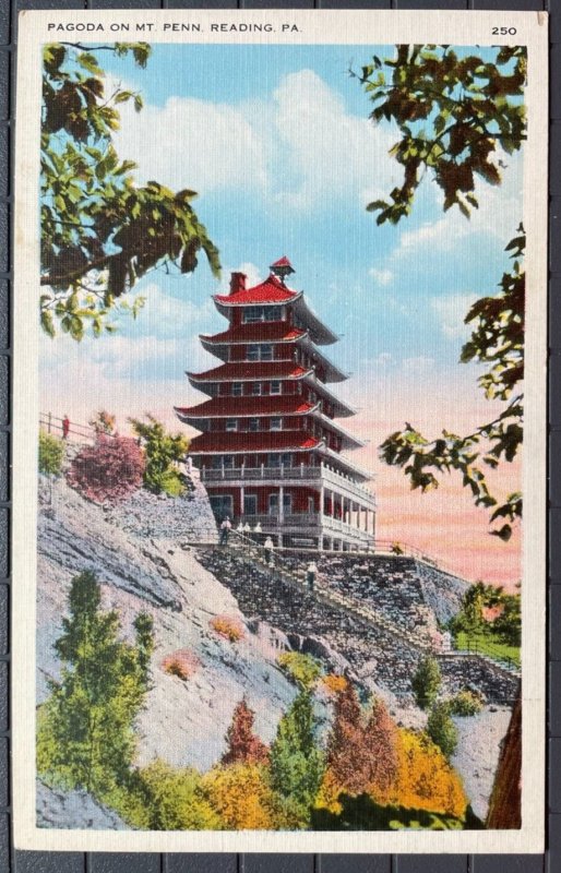 Vintage Postcard 1915-1930 Pagoda on Mount Penn, Reading, Pennsylvania ...
