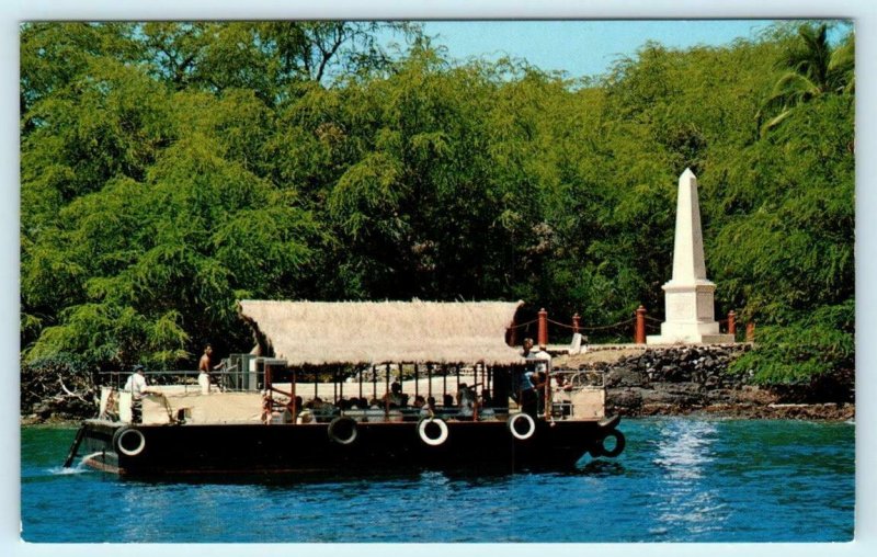 KEALAKEKUA BAY, Hawaii HI ~ Captain JAMES COOK MONUMENT c1960s Postcard ...