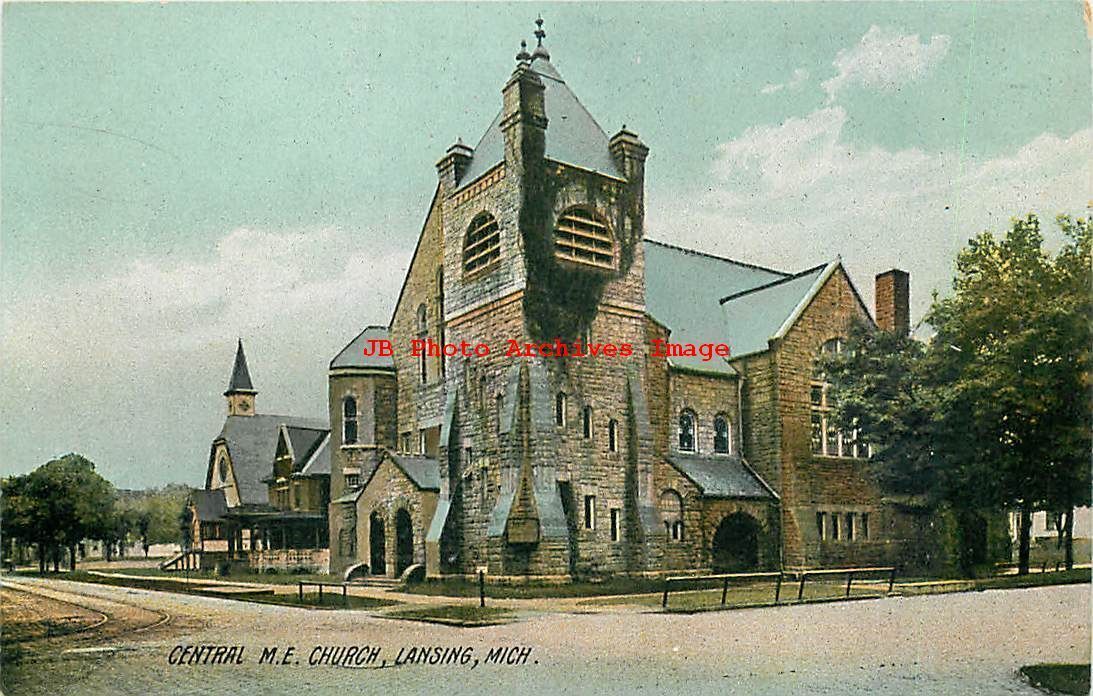 MI, Lansing, Michigan, Central Methodist Episcopal Church, Rotograph No ...