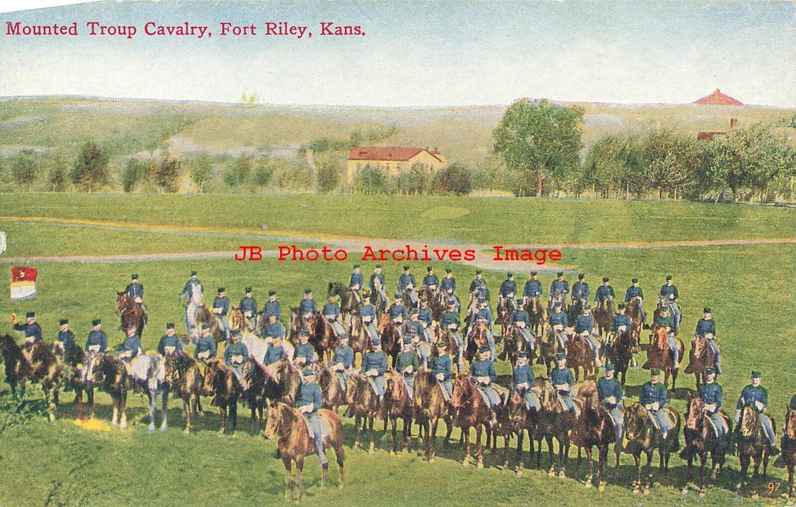 KS, Fort Riley, Kansas, Mounted Troop Cavalry on Horses | United States ...