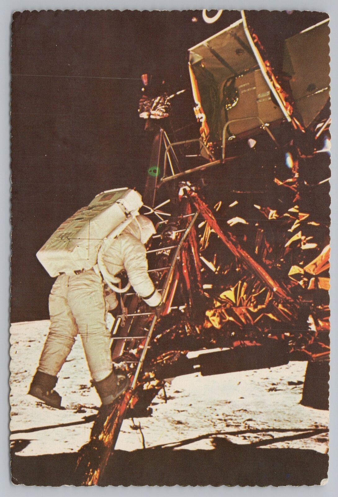 Space~Apollo 11 On Moon~Astronaut Descends Steps Of Apollo Ladder ...