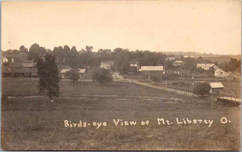 Real Photo Postcard Birds Eye View of Mount Liberty, Ohio | United ...