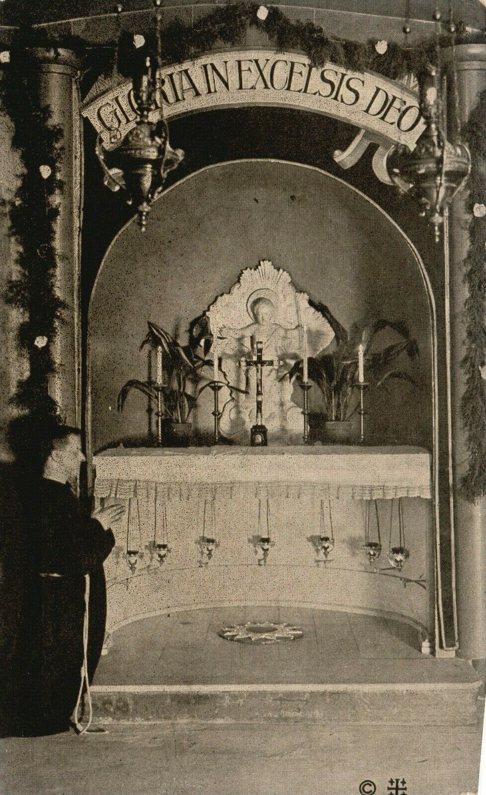 Vintage Postcard Altar of Nativity Grotto Bethlehem Mount St Sepulchre ...