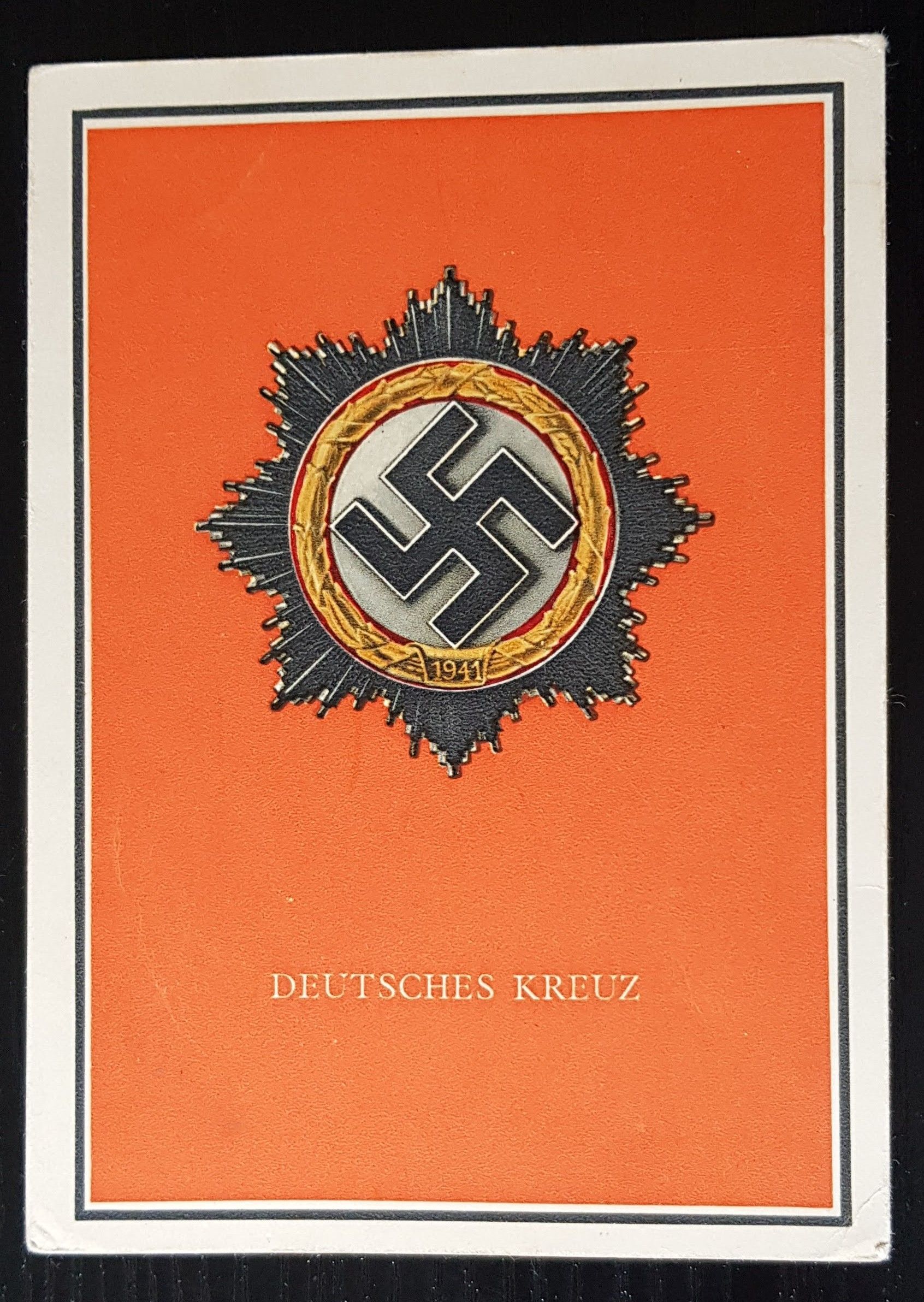 German 3rd Reich Original Postcard Deutsches Kreuz | Topics - Militaria ...