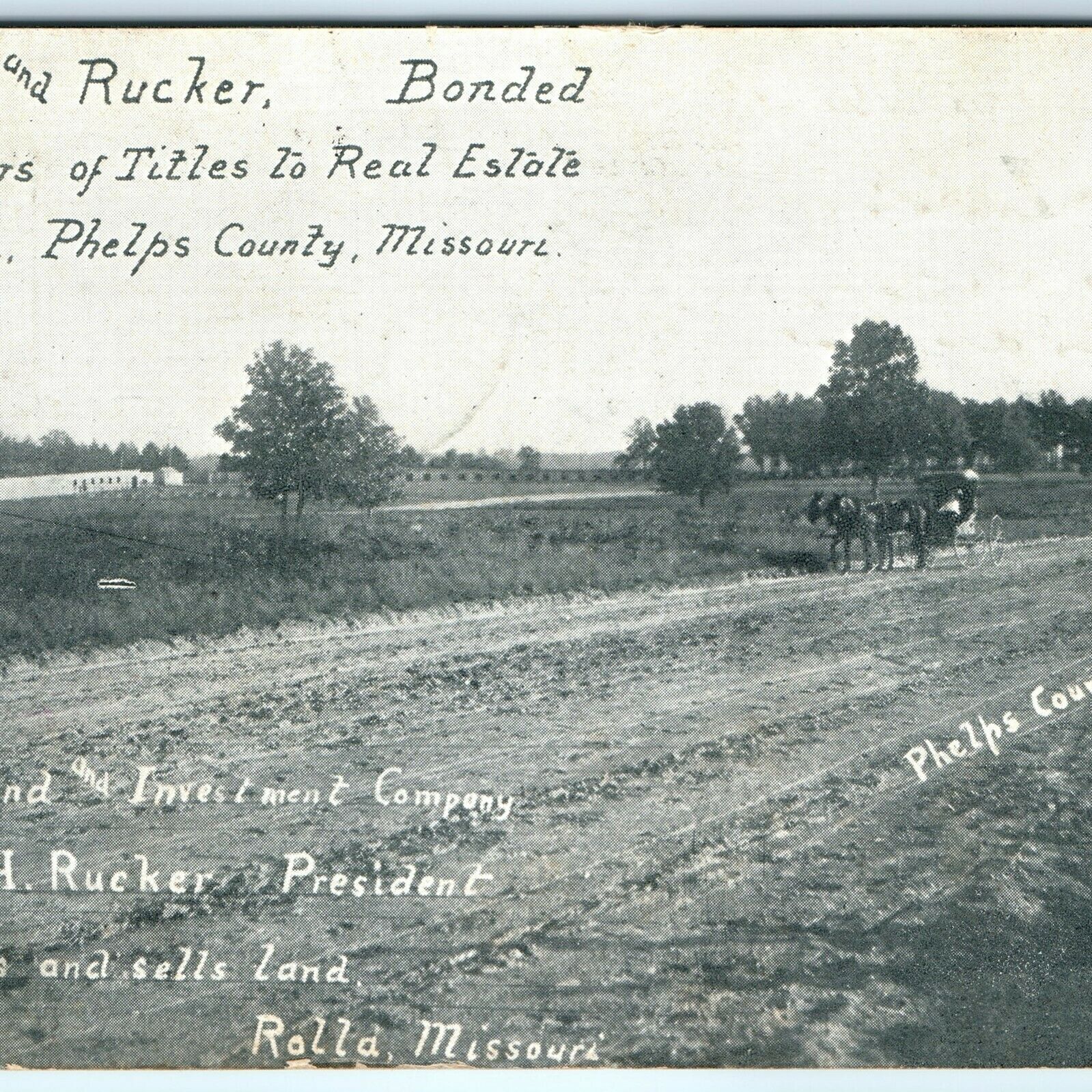 1911 Rolla MO Phelps County Fair Ground Photo Postcard Cowan Rucker ...