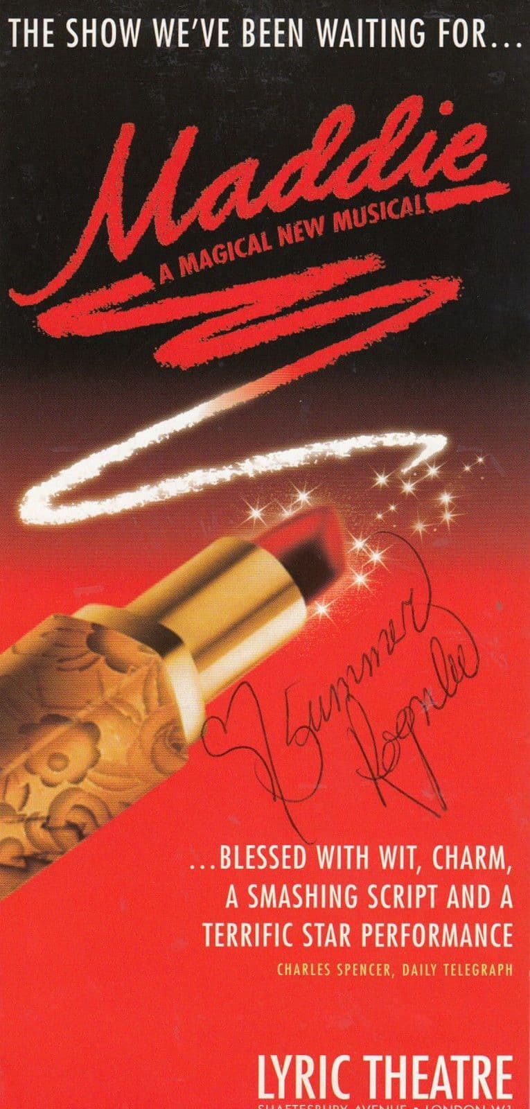 Summer Rognlie Maddie The Mustical London Shaftesbury Hand Signed ...