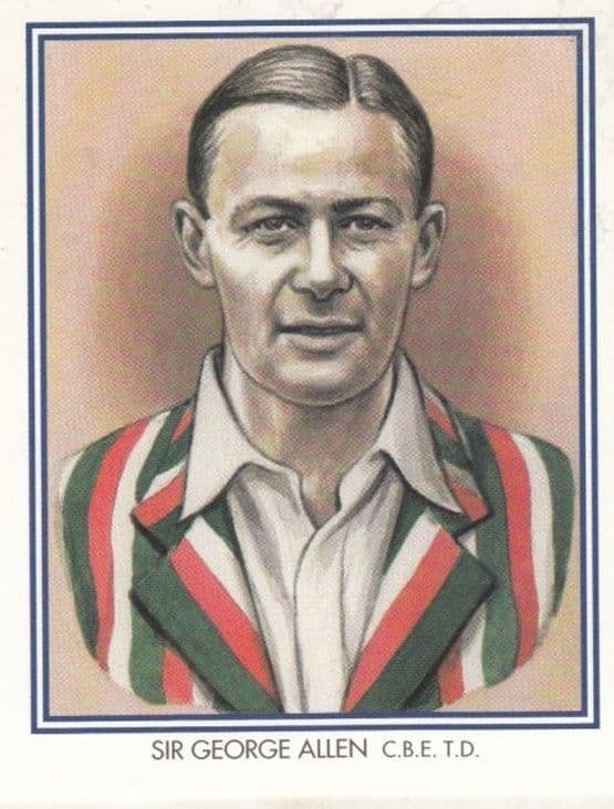 Sir George Allen Middlesex Cricket Club Cricketer Rare Cigarette Card ...