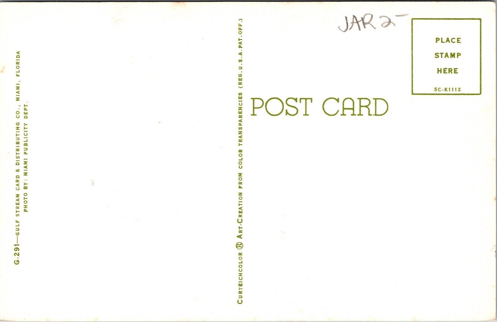 Miami Magic City Skyline Florida Scenic Birds Eye View Chrome Postcard ...