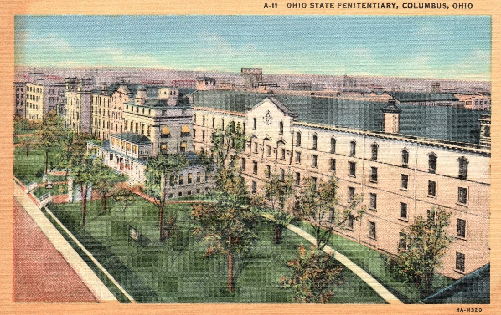 Vintage Postcard 1920's View of Ohio State Penitentiary Building ...