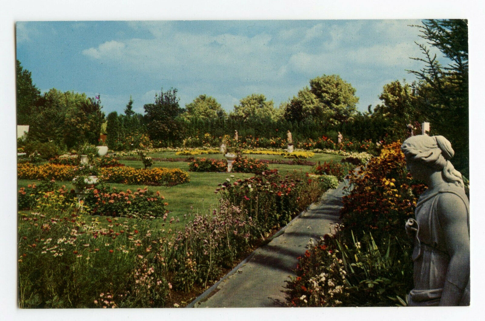 Postcard "French Garden" Lambert Gardens Portland Ore. Standard View ...