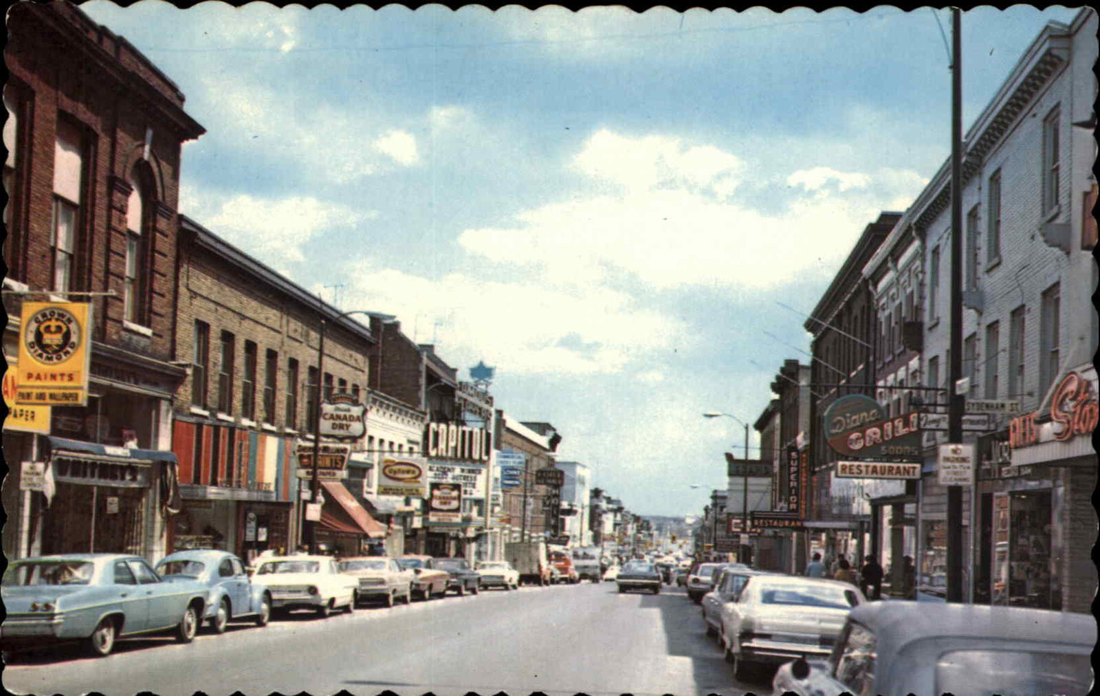 Kingston Ontario Street Scene Neon Signs c1950s-60s Postcard | Canada ...
