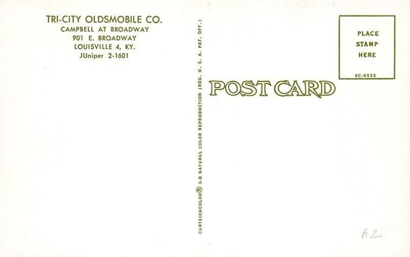 Louisville KY Tri-City Oldsmobile Dealership Postcard | Topics ...
