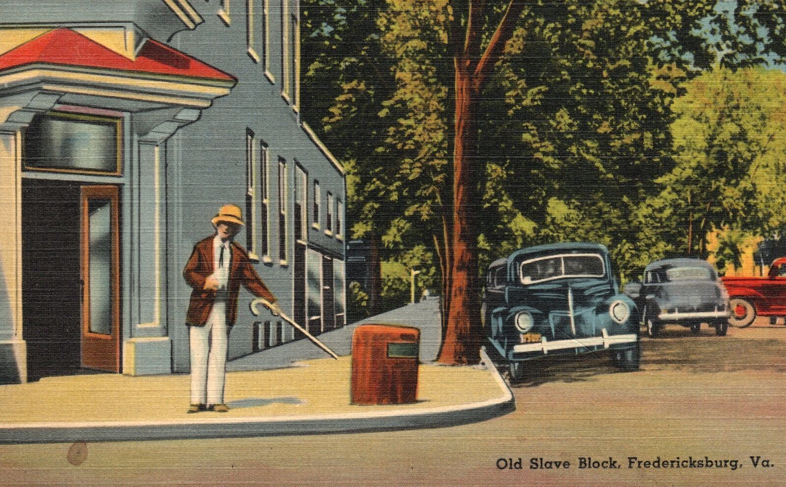 Vintage Postcard The Old Slave Block Fredericksburg Virginia Tichnor ...