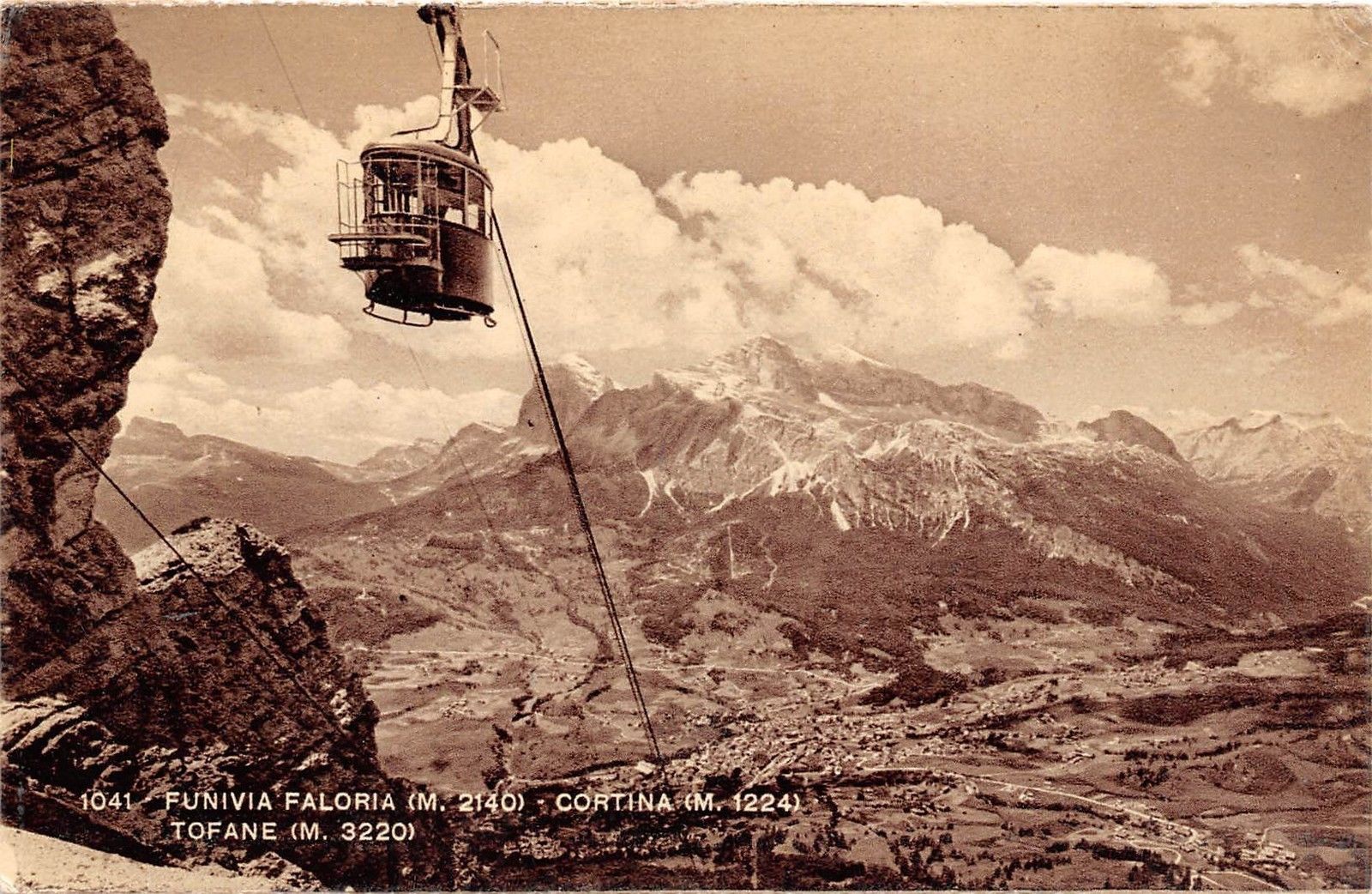 B4303 Italy Cortina Funivia Faloria Cable Train front/back scan ...