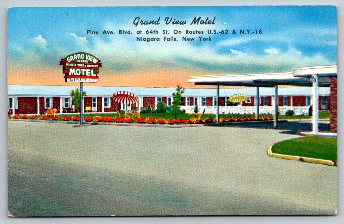 Grand View Motel - Niagara Falls, New York - 1967 - Postcard | United ...