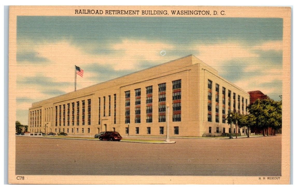 Mid-1900s Railroad Retirement Building, Washington, DC Postcard ...