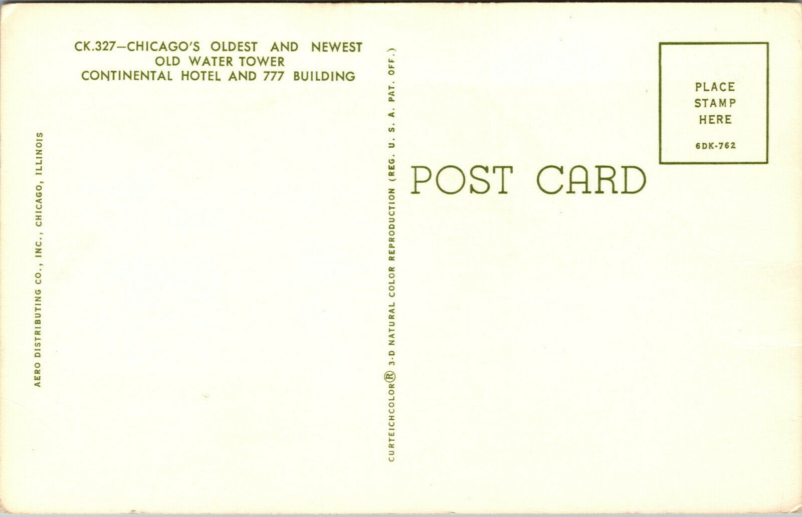 Vtg 1960s North Michigan Avenue Old Water Tower Chicago Illinois IL ...