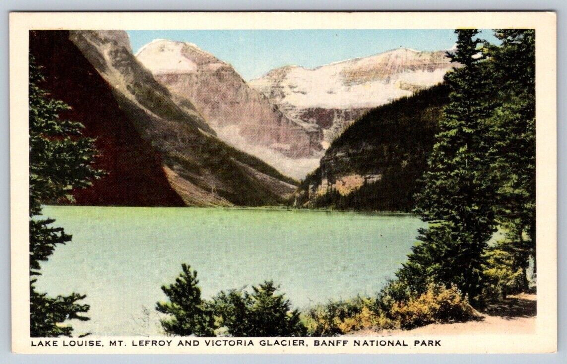 Lake Louise Mt Lefroy Victoria Glacier Banff National Park Byron Harmon ...