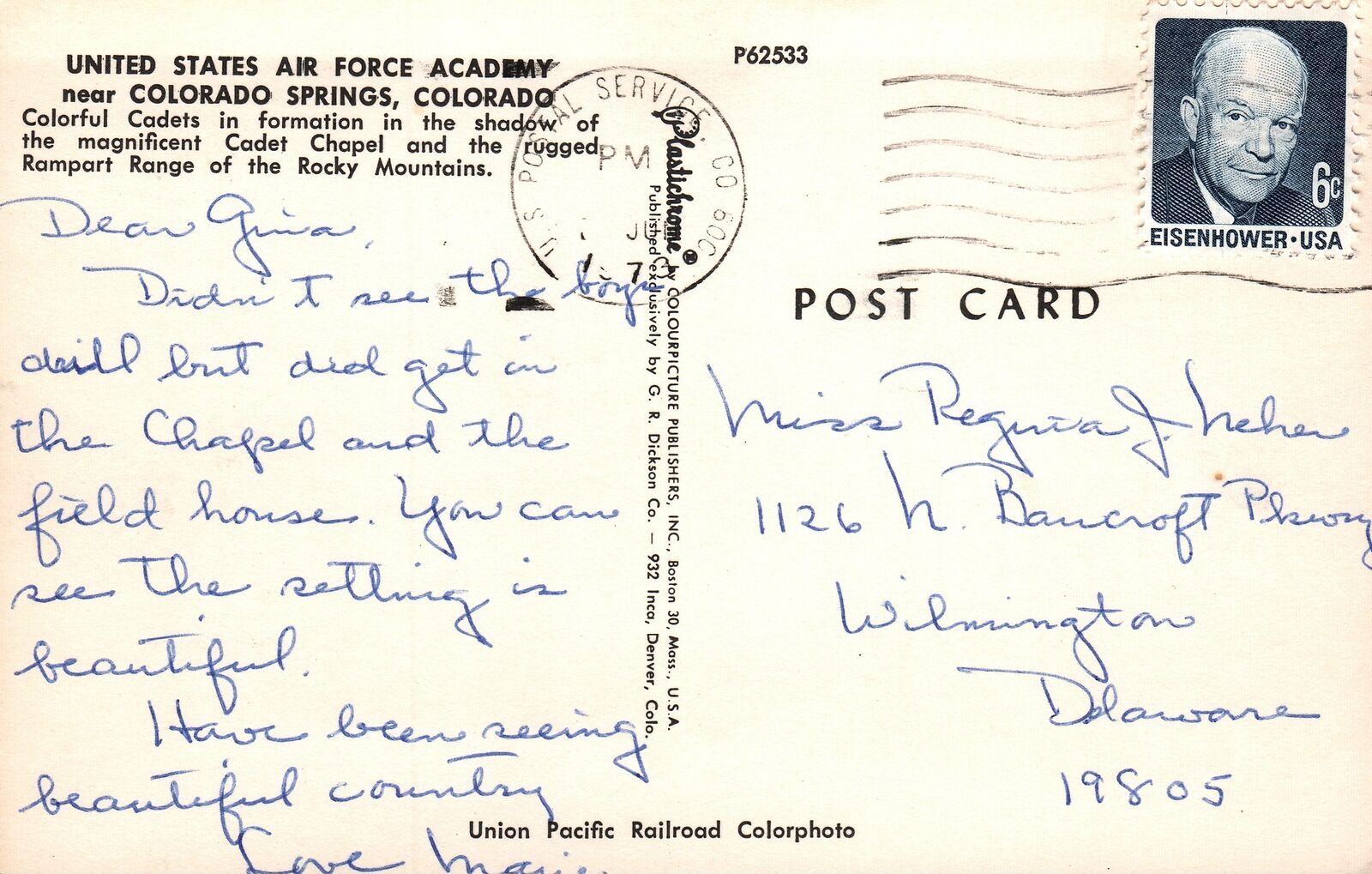 Vintage Postcard United States AIR Force Academy Cadets in Formation ...