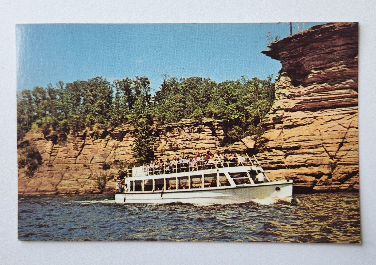 Signal Point Upper Dells Boat Wisconsin Dells State Park Postcard ...