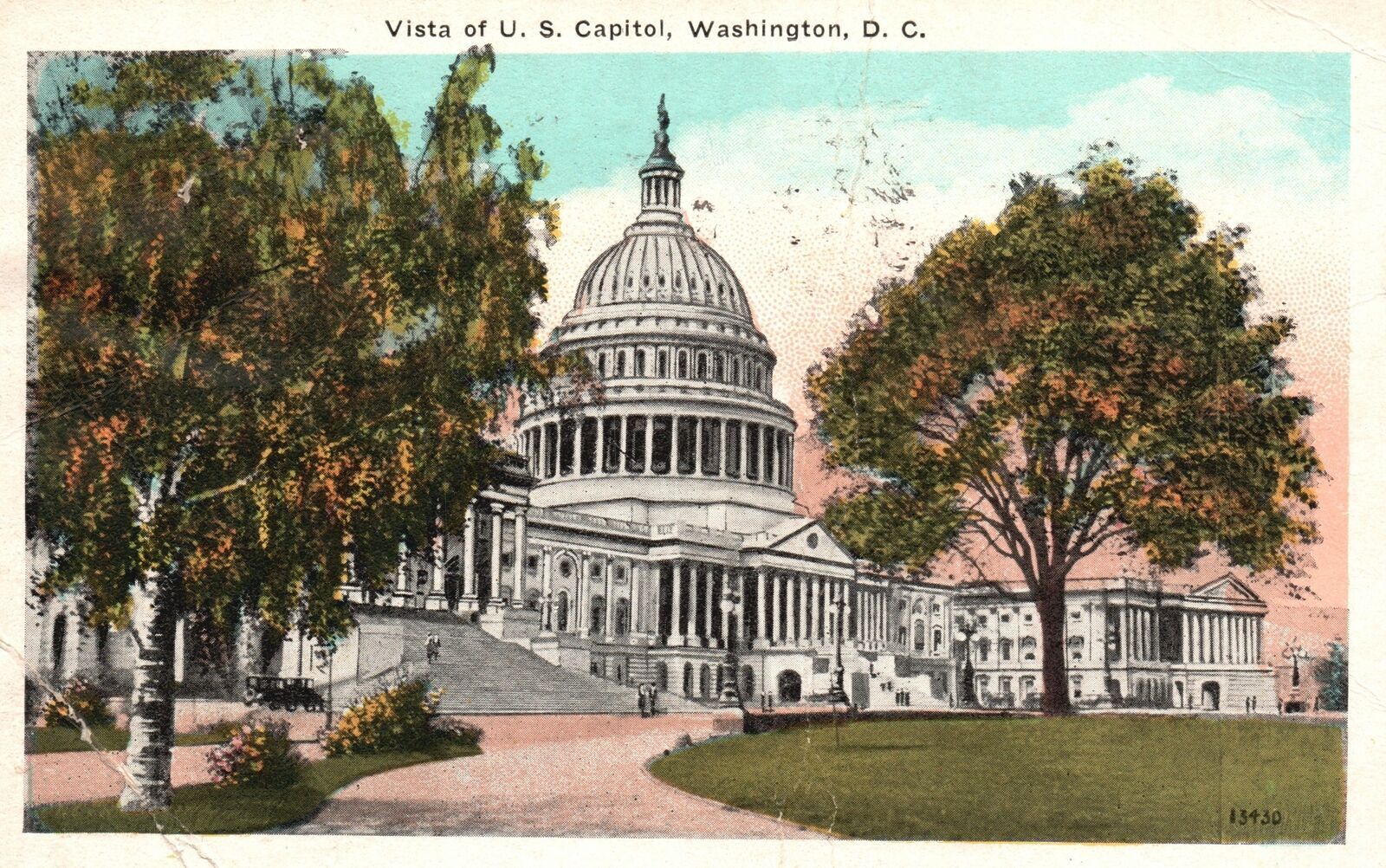 Vintage Postcard 1923 Vista Of United States Capitol Building ...