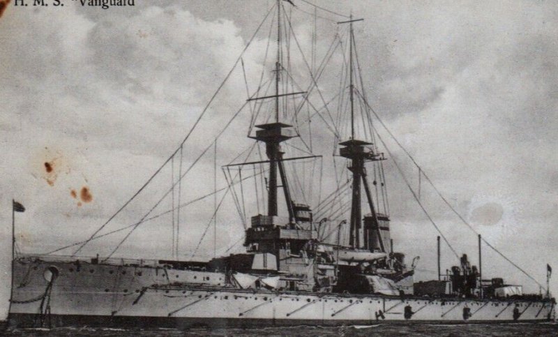 Royal Navy Battleship HMS Vanguard RPPC Photo Postcard c1910s | Other ...
