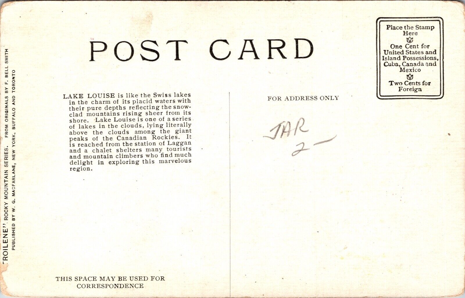 Lake Louise Reflecting Canadian Snow Covered Rocky Mountains Postcard ...