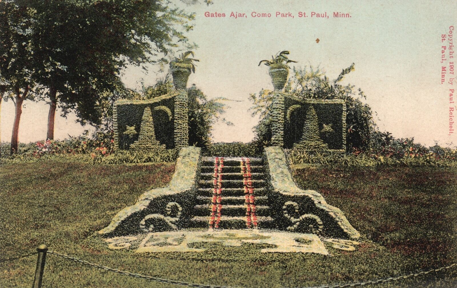Vintage Postcard Gates Ajar Como Park Stairway Entrance St. Paul ...