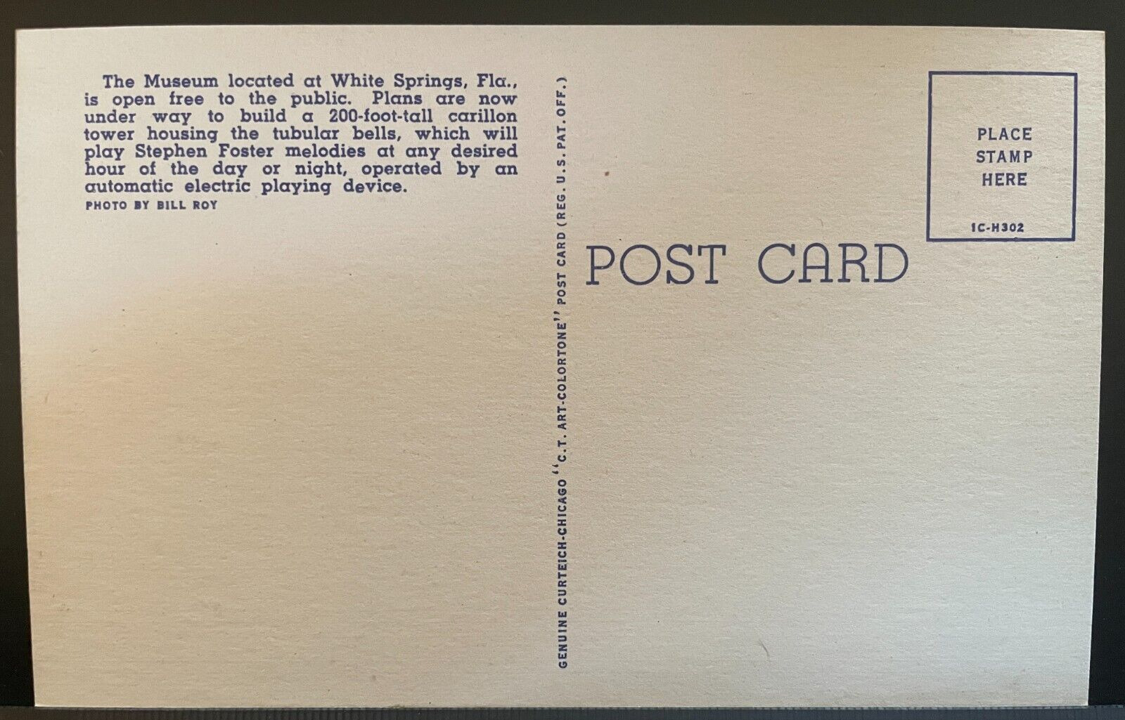 Vintage Postcard 1950 Stephen Foster Museum, Sawannee River, White ...